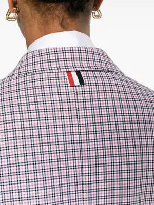 Thom Browne Check Crepe Single-breasted Blazer - White