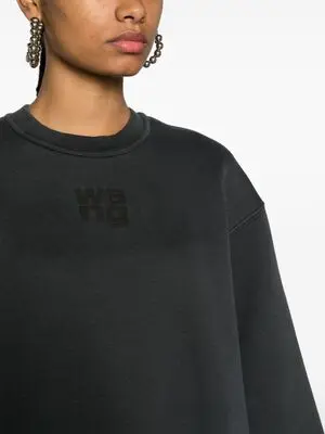 Alexander Wang Logo-embossed Sweatshirt - Grey