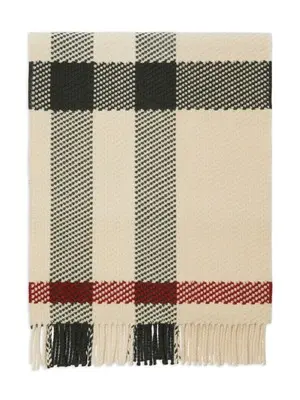 Burberry Check-pattern Wool Scarf