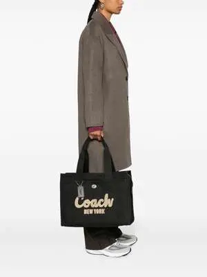 COACH Logo-embroidered Canvas Tote Bag
