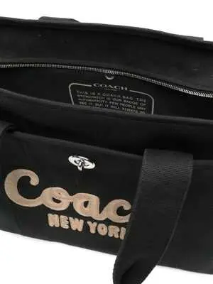 COACH Logo-embroidered Canvas Tote Bag