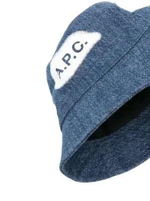 A.p.c. Logo Denim Bucket Hat