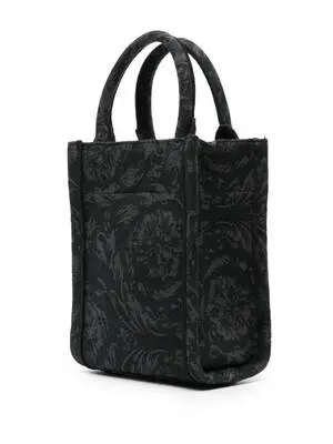 Versace Barocco Athena Jacquard Tote Bag - Grey