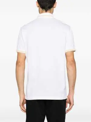 Versace Embroidered Cotton Piqué Polo - White