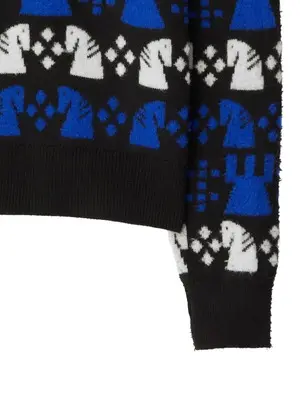 Burberry Chess Intarsia Wool-blend Jumper