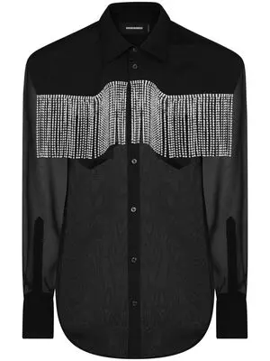 Dsquared2 Fringed Panelled Shirt