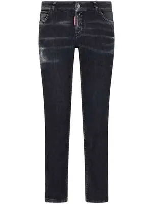 Dsquared2 Distressed Slim-cut Jeans - Black