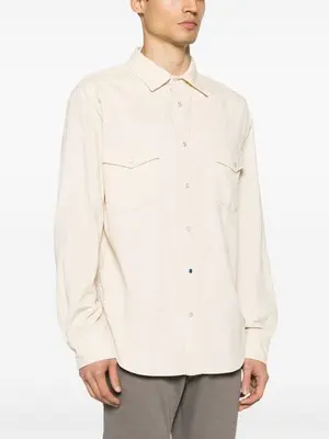 Jacob Cohen Logo-embroidery Corduroy Cotton Shirt