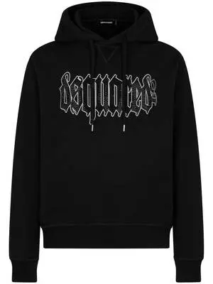 Dsquared2 Stud-embellished Logo Hoodie - Black