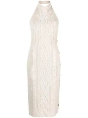 Palm Angels Open-back Knitted Midi Dress