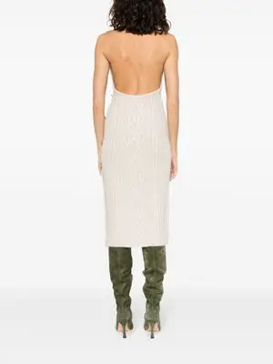 Palm Angels Open-back Knitted Midi Dress