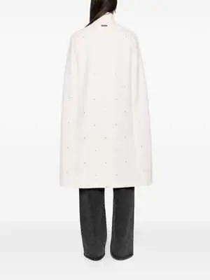 Peserico Funnel-neck Crystal-embellished Cape