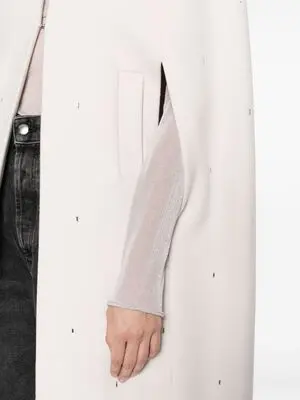 Peserico Funnel-neck Crystal-embellished Cape