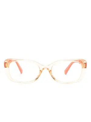 Miu Miu Transparent-frame Logo Glasses