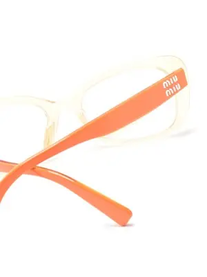 Miu Miu Transparent-frame Logo Glasses