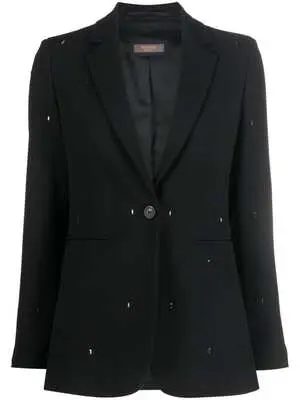 Peserico Crystal-embellished Single-breasted Blazer