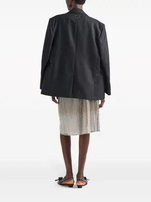 Prada Rhinestone-embellished Mesh Midi Skirt