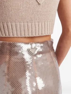 Prada Sequinned Midi Skirt