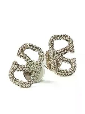 Valentino Garavani Vlogo Signature Crystal-embellished Earrings - Silver
