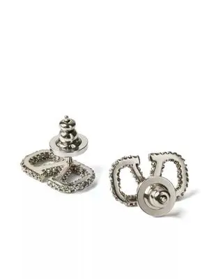 Valentino Garavani Vlogo Signature Crystal-embellished Earrings - Silver