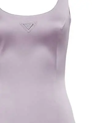 Prada Triangle-logo Satin Bodysuit