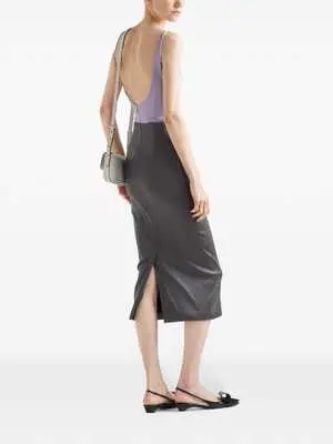Prada Triangle-logo Satin Bodysuit