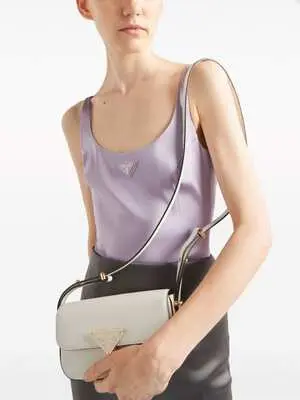 Prada Triangle-logo Satin Bodysuit