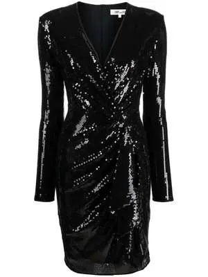 Diane Von Furstenberg Lexa Sequin Wrap Dress
