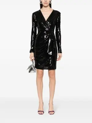 Diane Von Furstenberg Lexa Sequin Wrap Dress