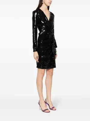 Diane Von Furstenberg Lexa Sequin Wrap Dress