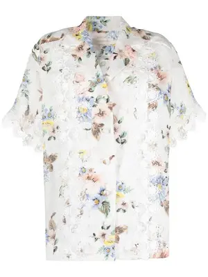 ZIMMERMANN ZIMMERMANN Floral-Print Lace Shirt
