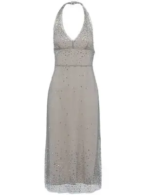 Prada Crystal-embroidered Tulle Dress