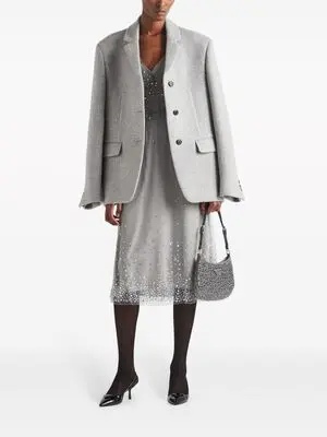 Prada Crystal-embroidered Tulle Dress