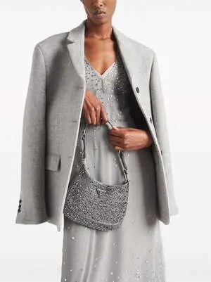Prada Crystal-embroidered Tulle Dress