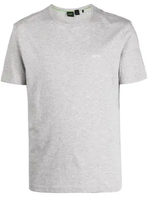 BOSS Logo-print Cotton T-shirt - Grey