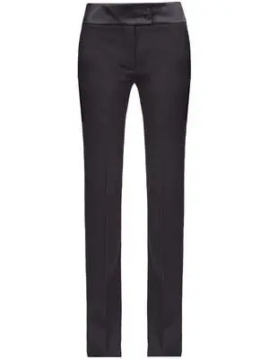 FERRAGAMO Tuxedo Straight-leg Trousers - Black