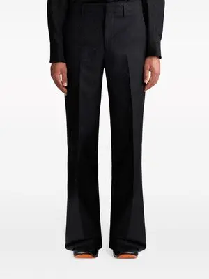 Etro Jacquard Straight-leg Trousers - Black