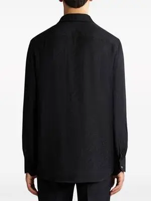Etro Jacquard Silk Shirt - Black