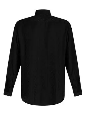 Etro Jacquard Silk Shirt - Black