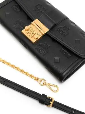 Mcm Large Tracy Embossed-monogram Chain Wallet