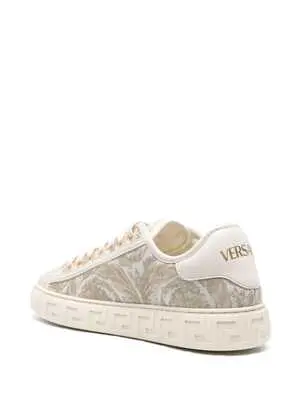 Versace Barocco Greca Low-top Sneakers - Neutrals