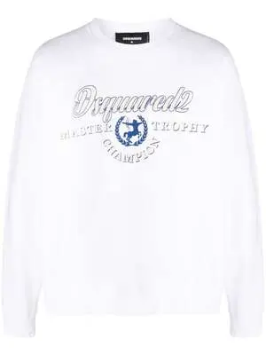 Dsquared2 Logo-print Cotton Sweatshirt - White