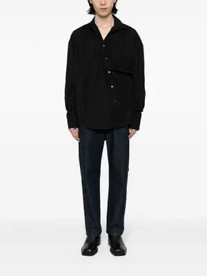 MARINA YEE Asymmetric Cotton-poplin Shirt
