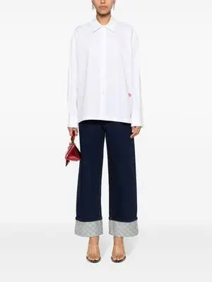 Alexander Wang Logo-appliqué Cotton Shirt - White