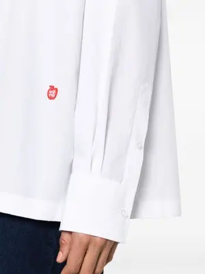 Alexander Wang Logo-appliqué Cotton Shirt - White