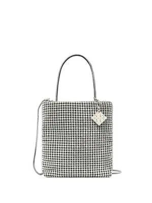 Tory Burch Mini Night Owl Crystal-embellished Tote Bag - Silver