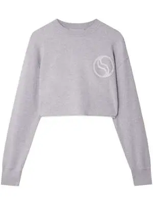 Stella McCartney S-wave Cropped Sweatshirt - Grey