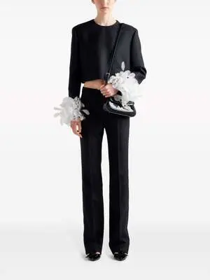 Prada Wool Tailored Trousers - Black