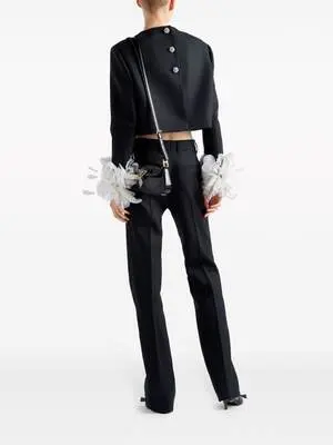 Prada Wool Tailored Trousers - Black