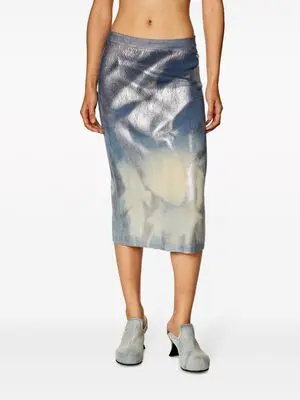 DIESEL® Mi-llan Ribbed Midi Skirt
